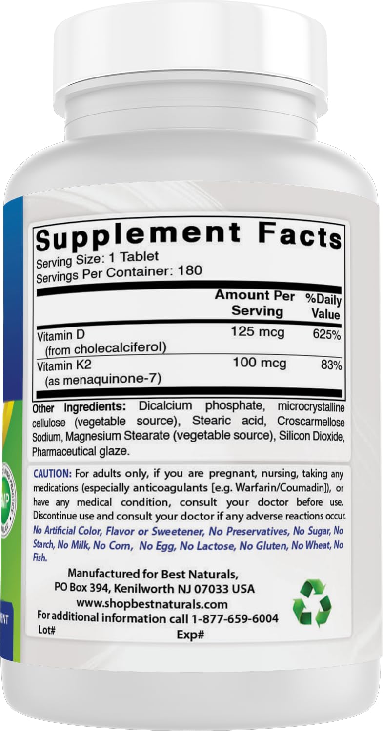 180 tablets of vitamin D3