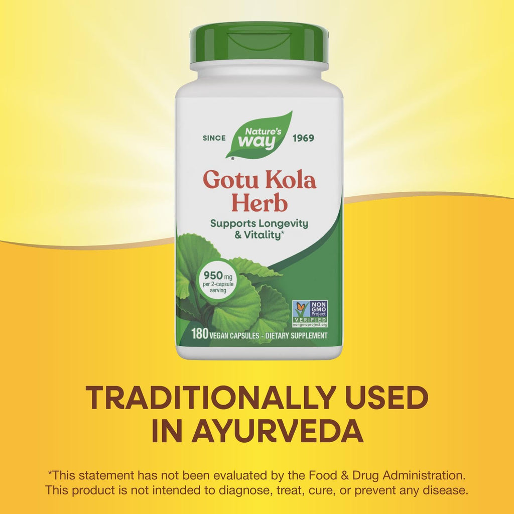180 VCaps of Gotu Kola for daily use