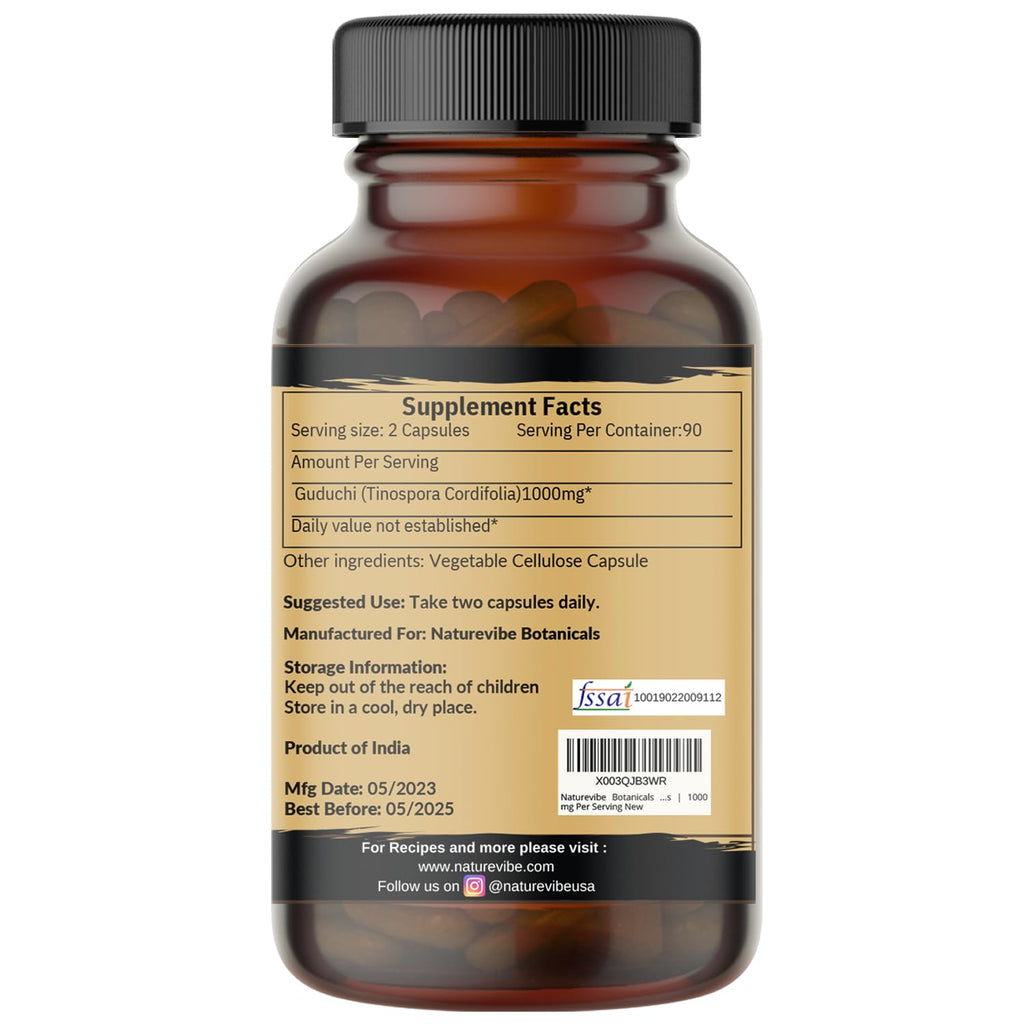 180 veg capsules of Guduchi extract