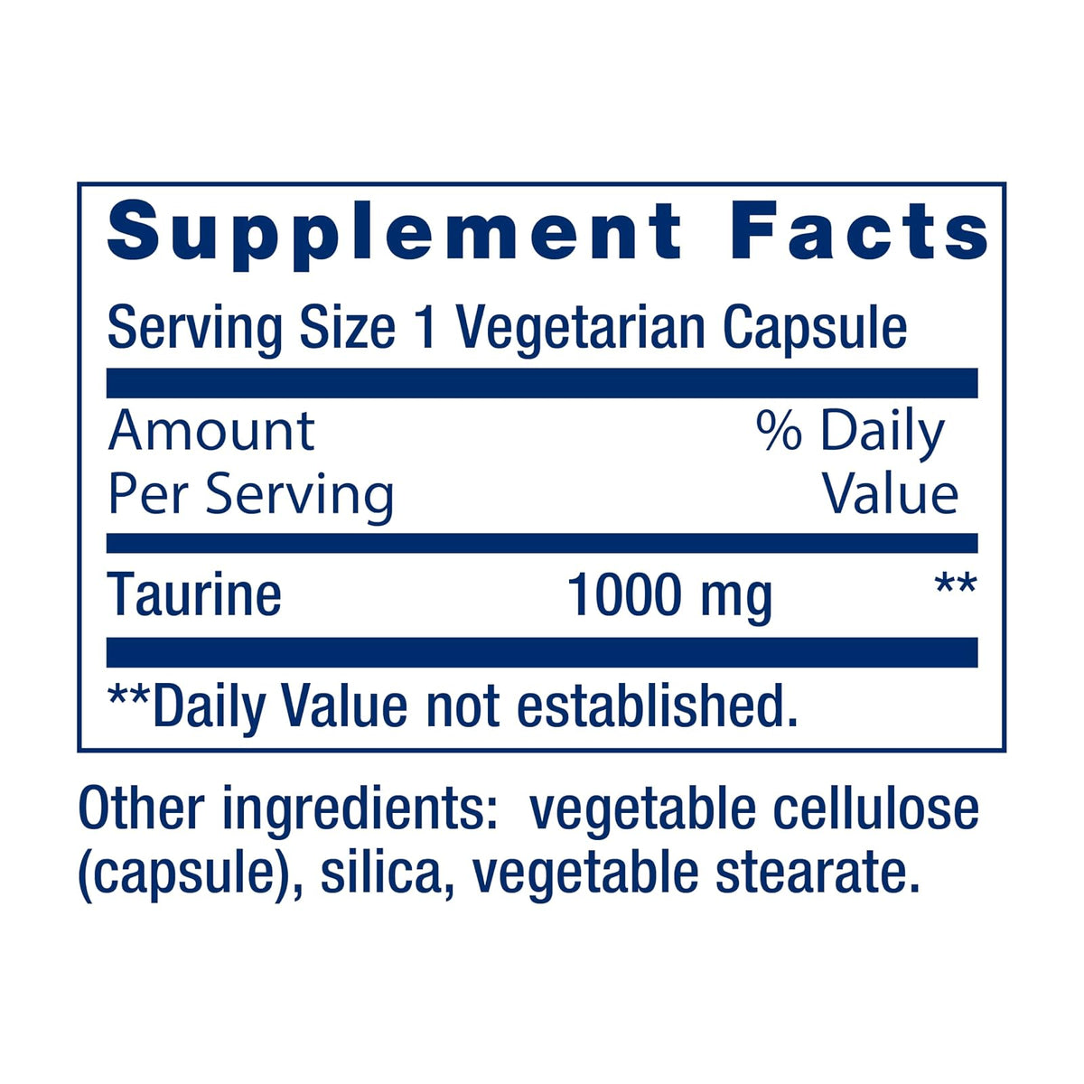 180 vegetarian taurine capsules
