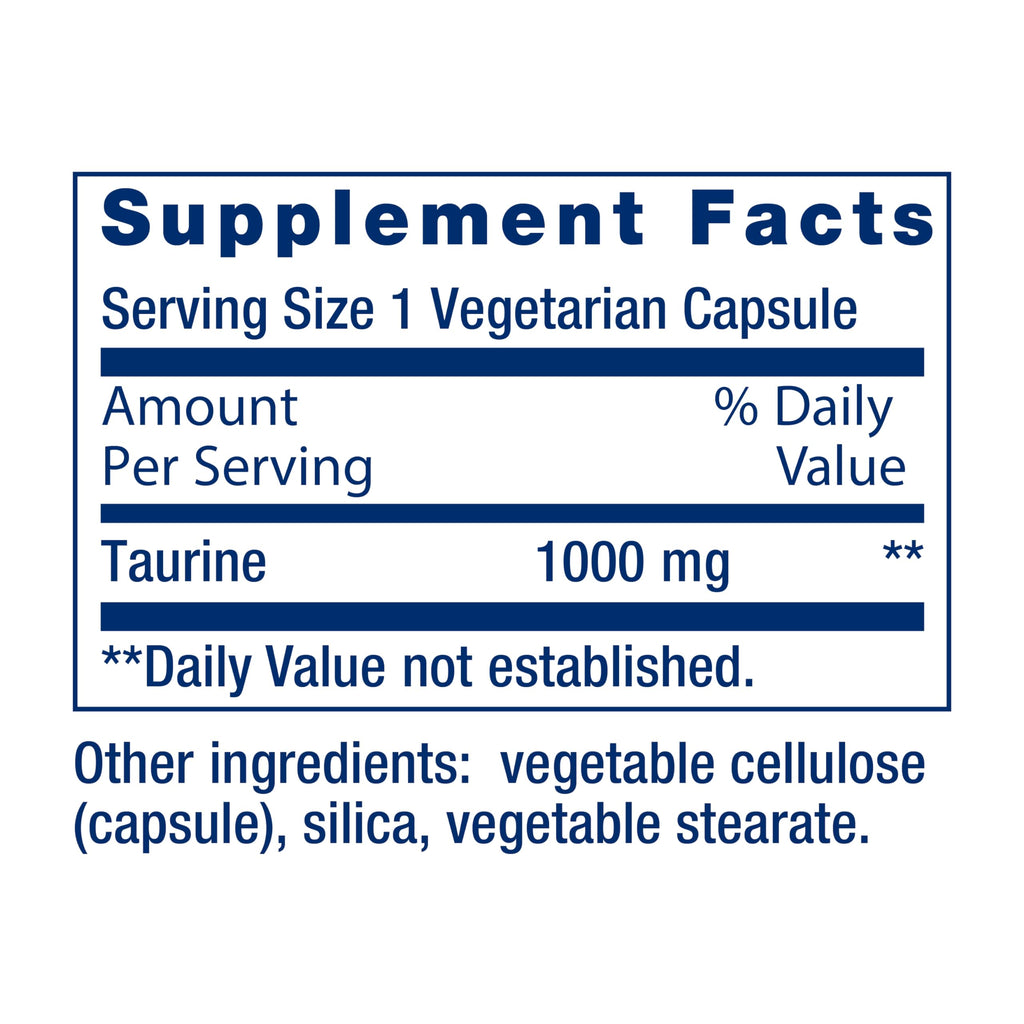 180 veggie capsules of taurine