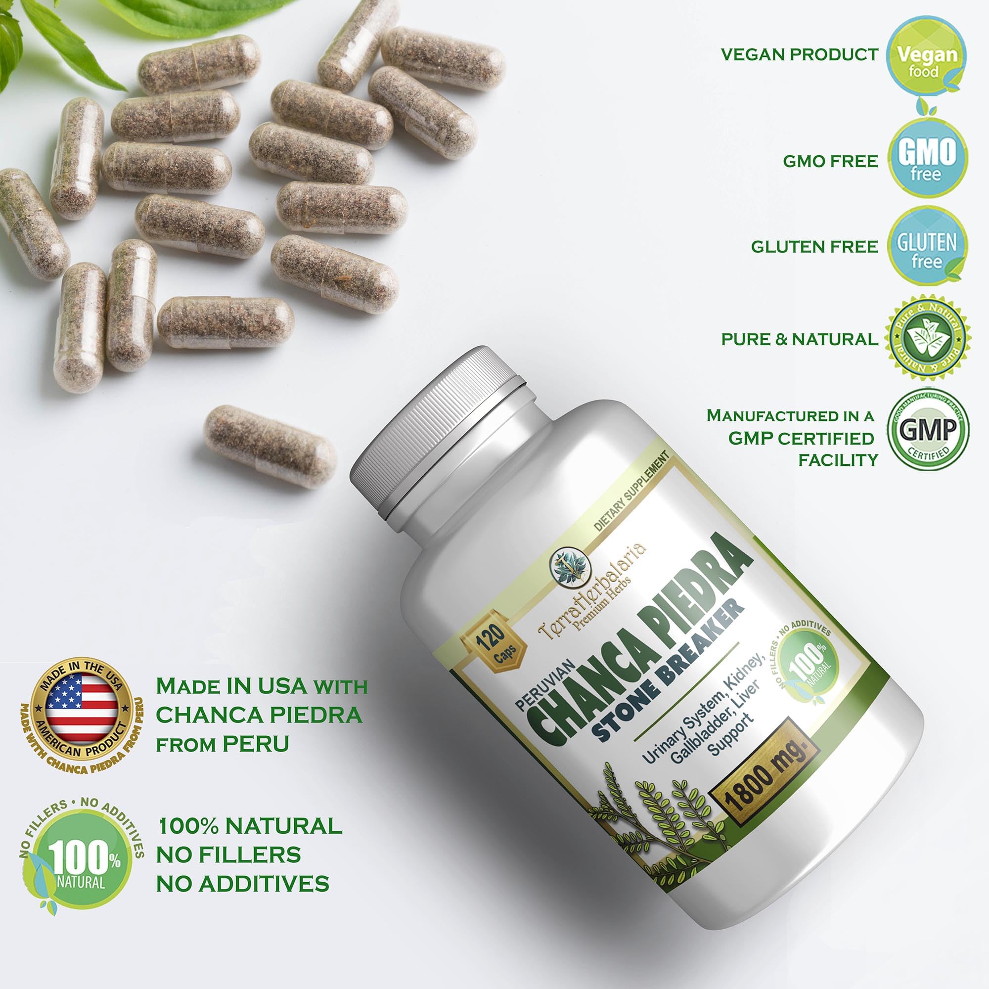 1800 mg Chanca Piedra potency