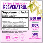 1800 mg Resveratrol antioxidant formula