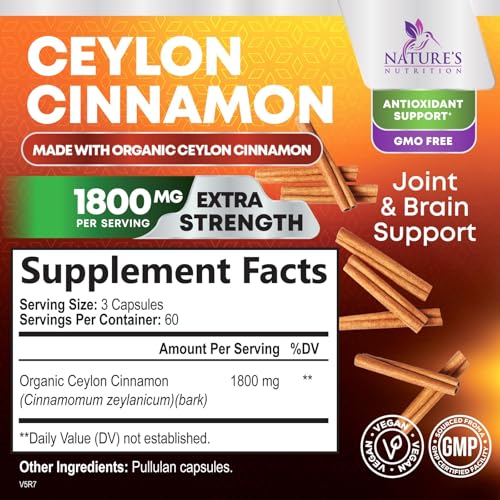 1800mg cinnamon capsules for wellness