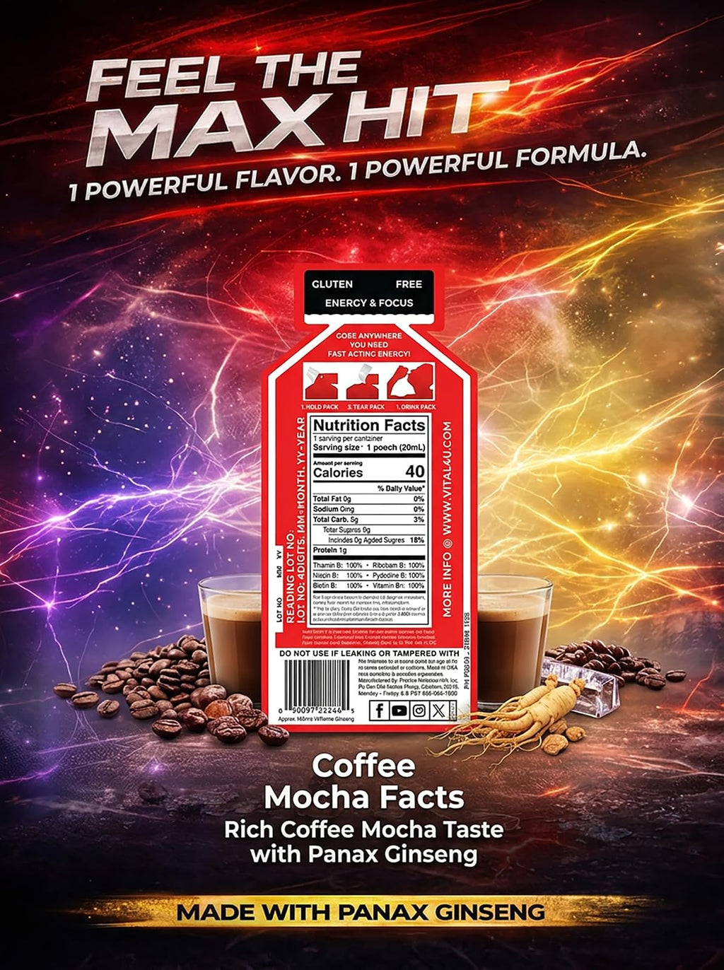 185 mg energy boost for athletes