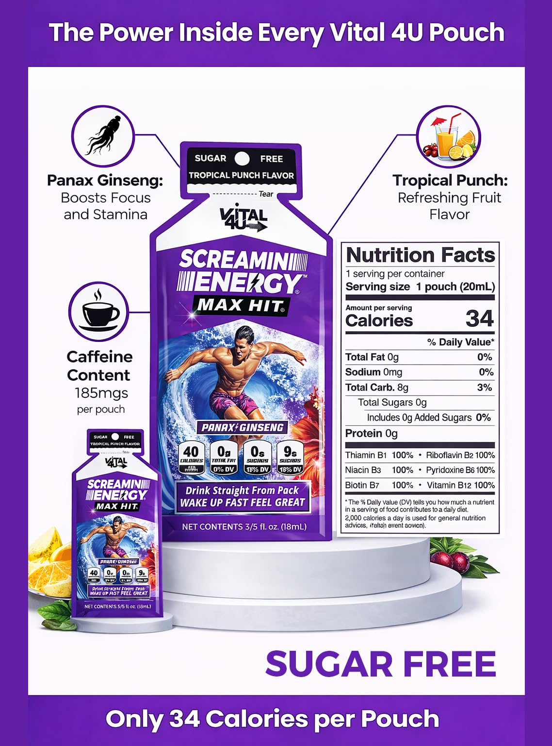 185 mg energy boost shots