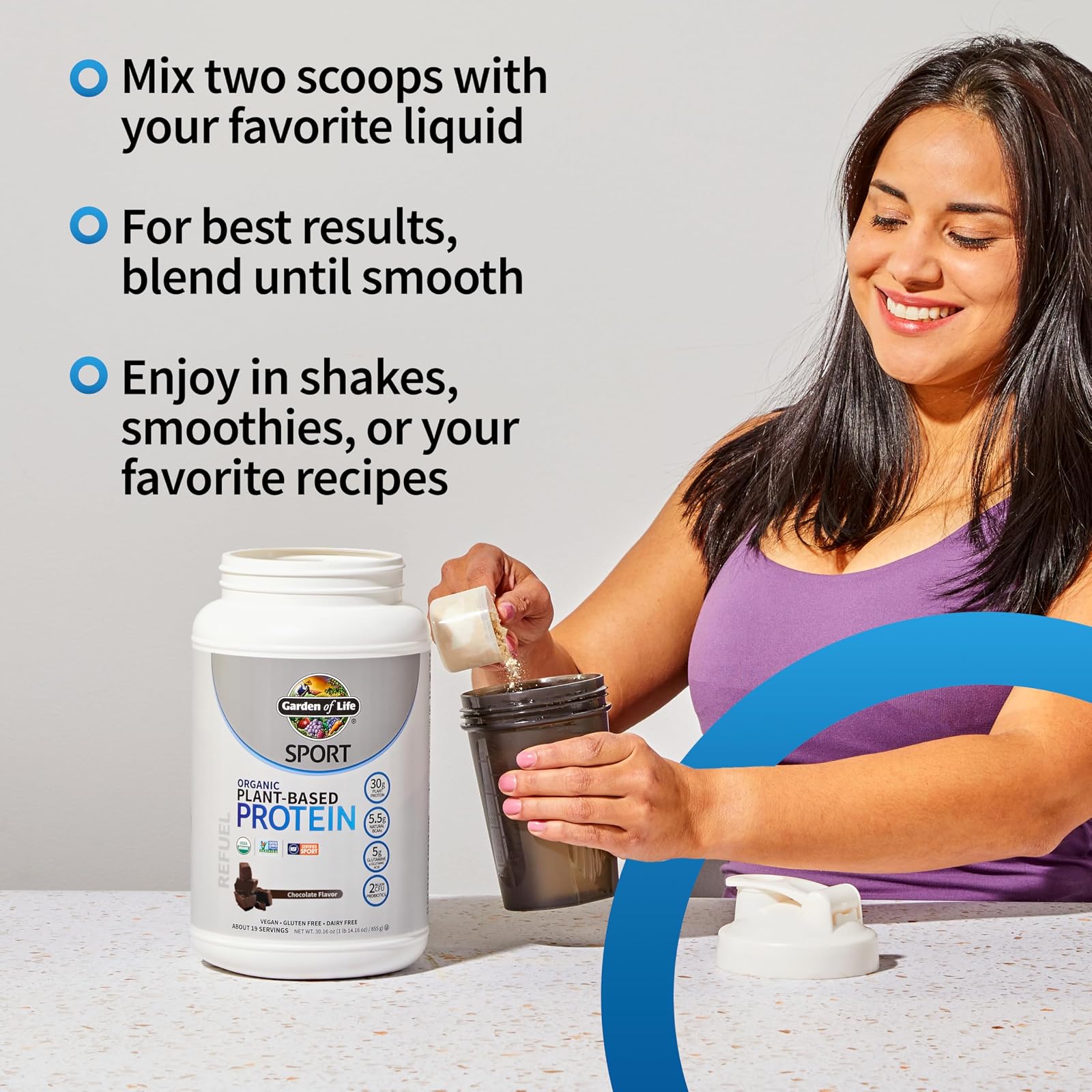19 servings of plant protein