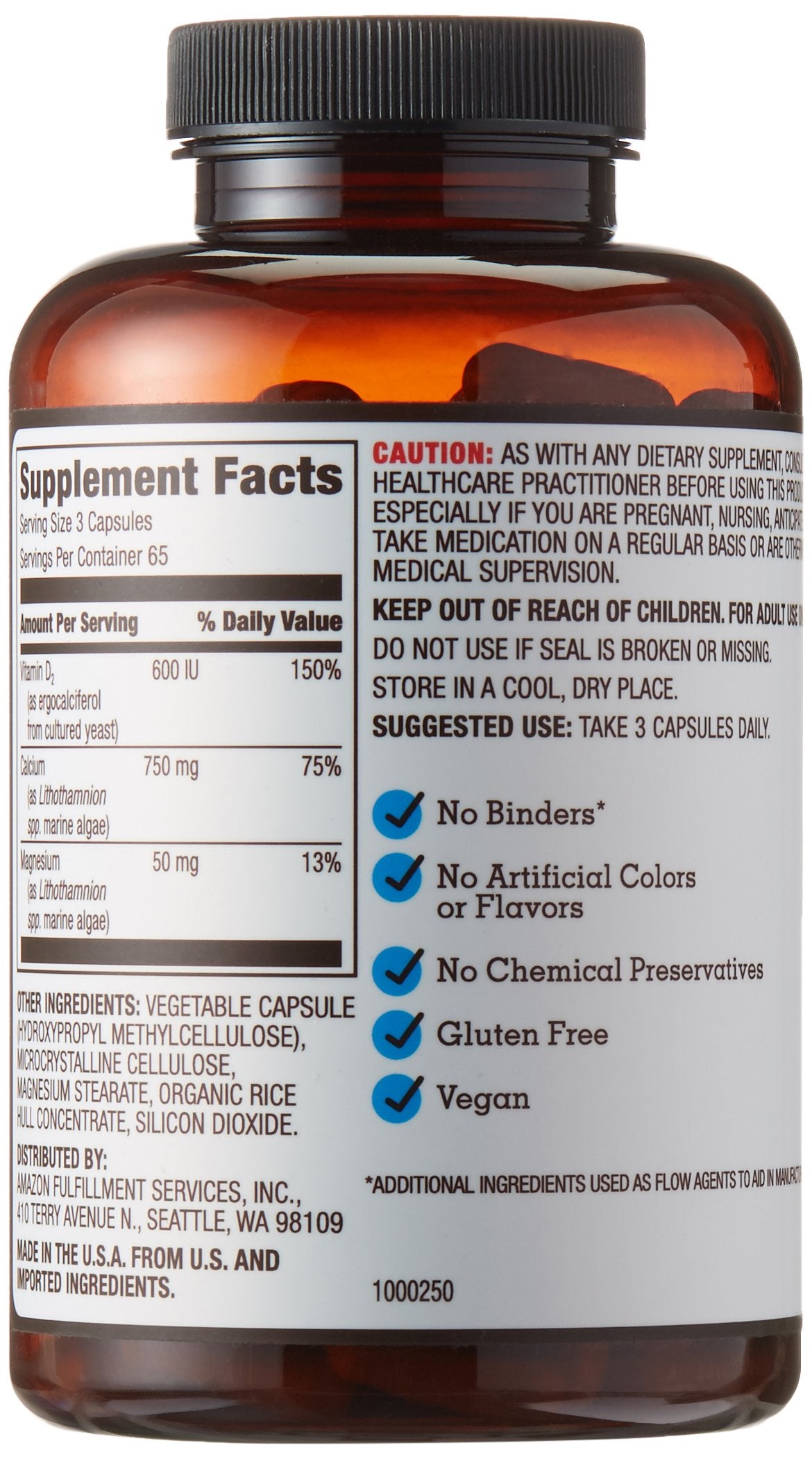 195 capsules for daily calcium intake