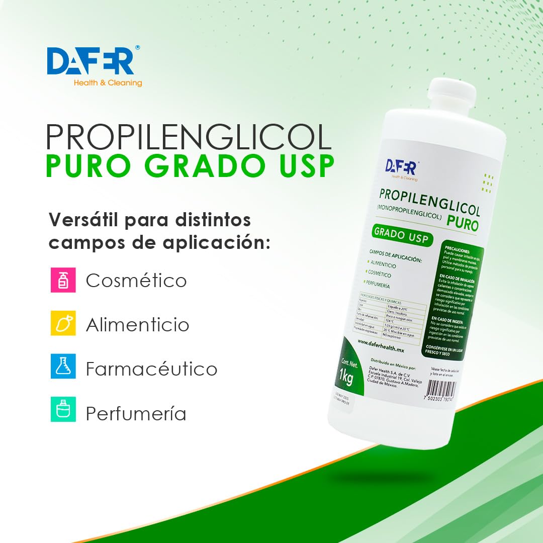 1kg bottle of pure propylene glycol