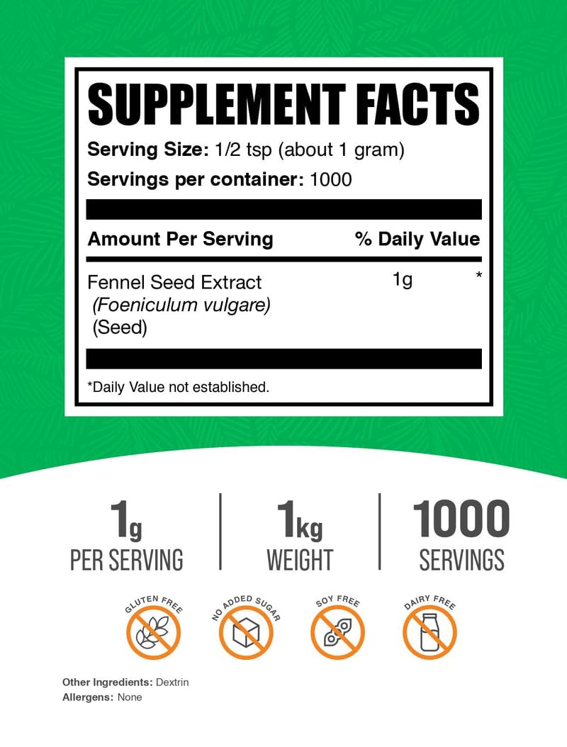 1kg fennel seed extract for wellness