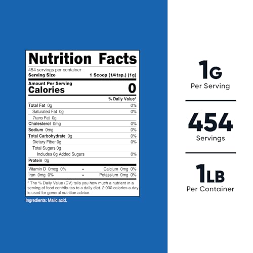 1LB malic acid for muscle support