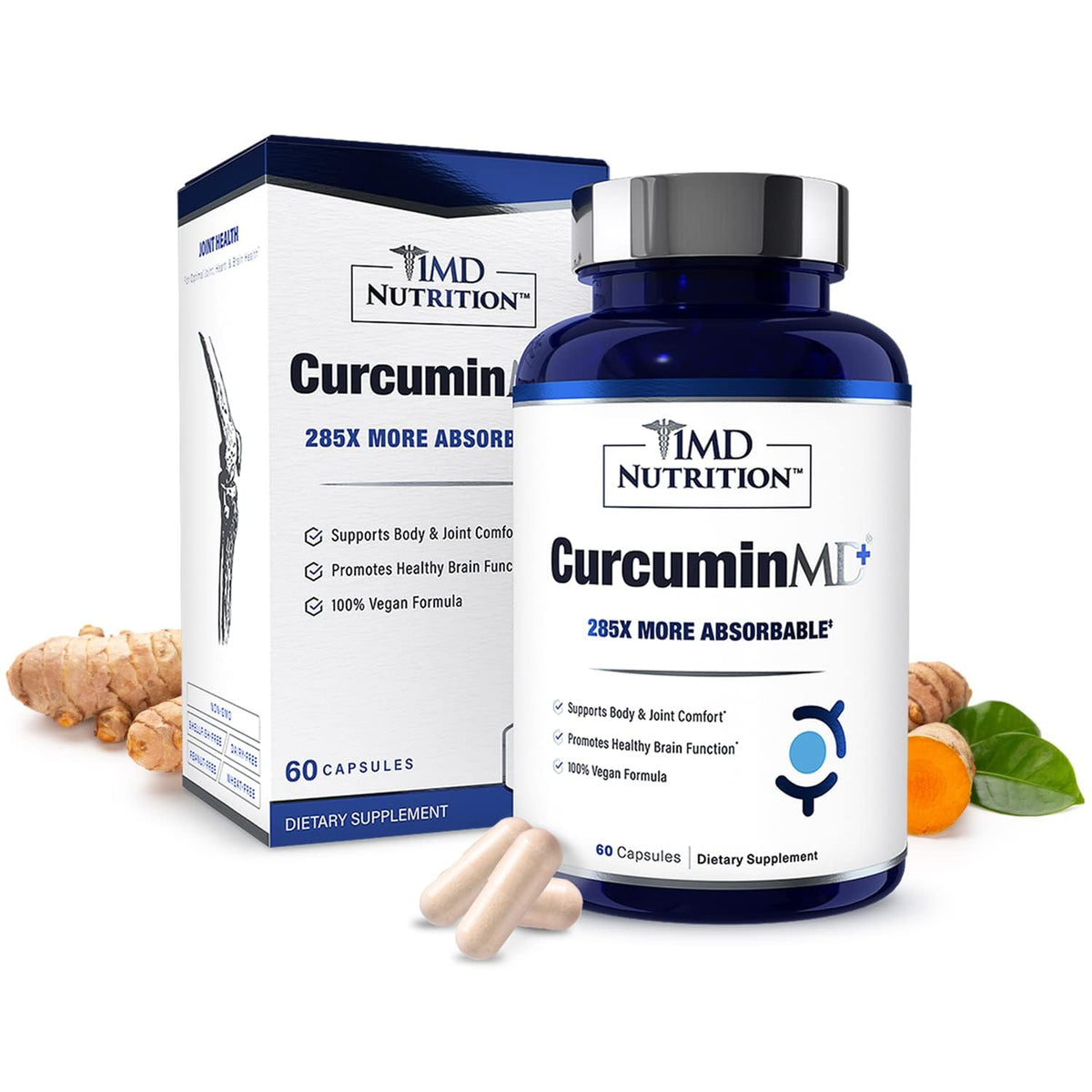 1MD Nutrition CurcuminMD Plus capsules for joint health