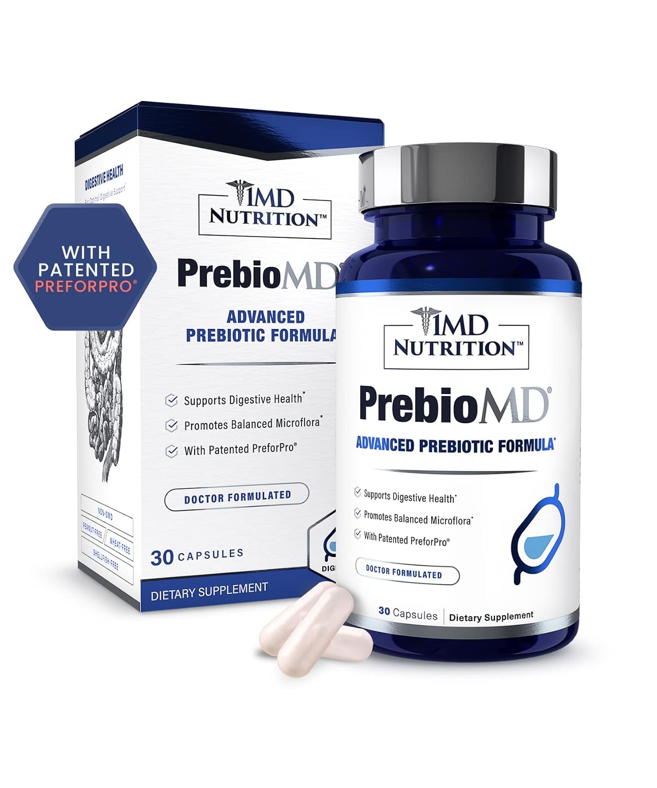 1MD Nutrition PreBioMD prebiotic supplement
