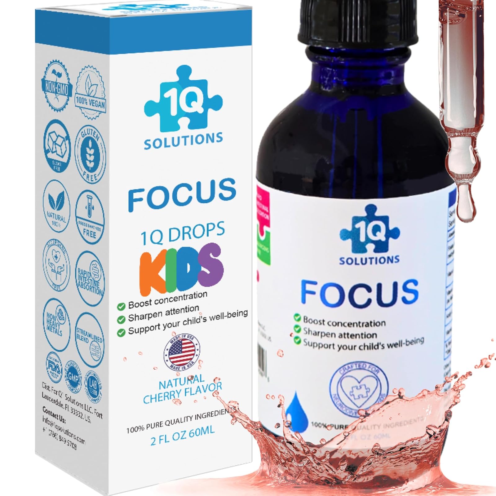 1Q Focus Liquid Brain Supplement benefits