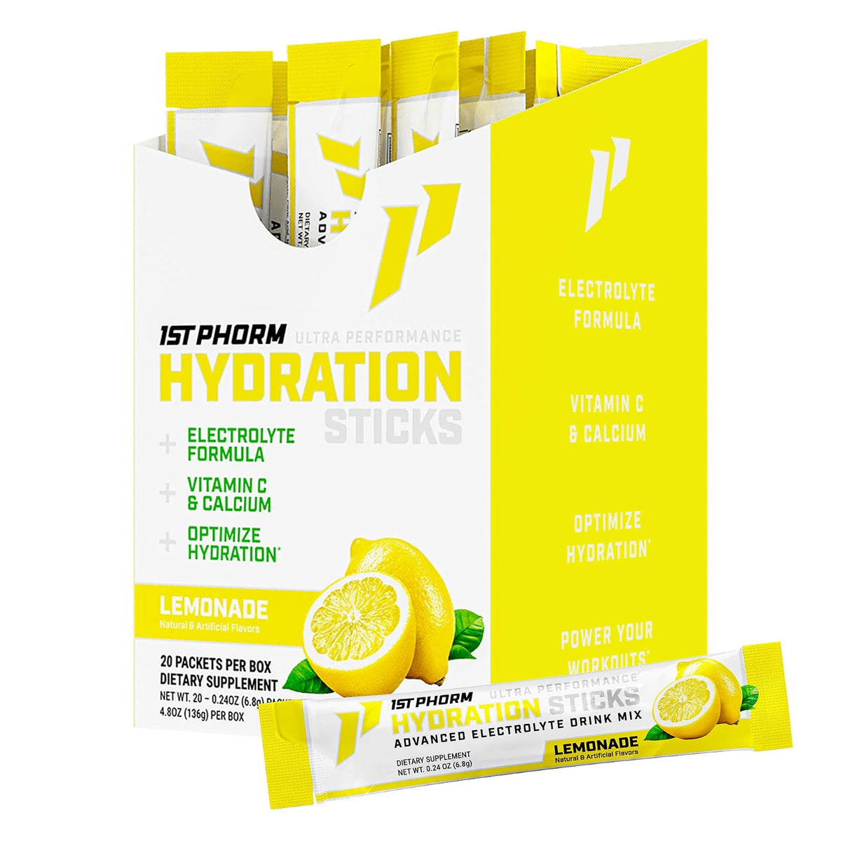 1st Phorm hydration sticks lemonade flavour