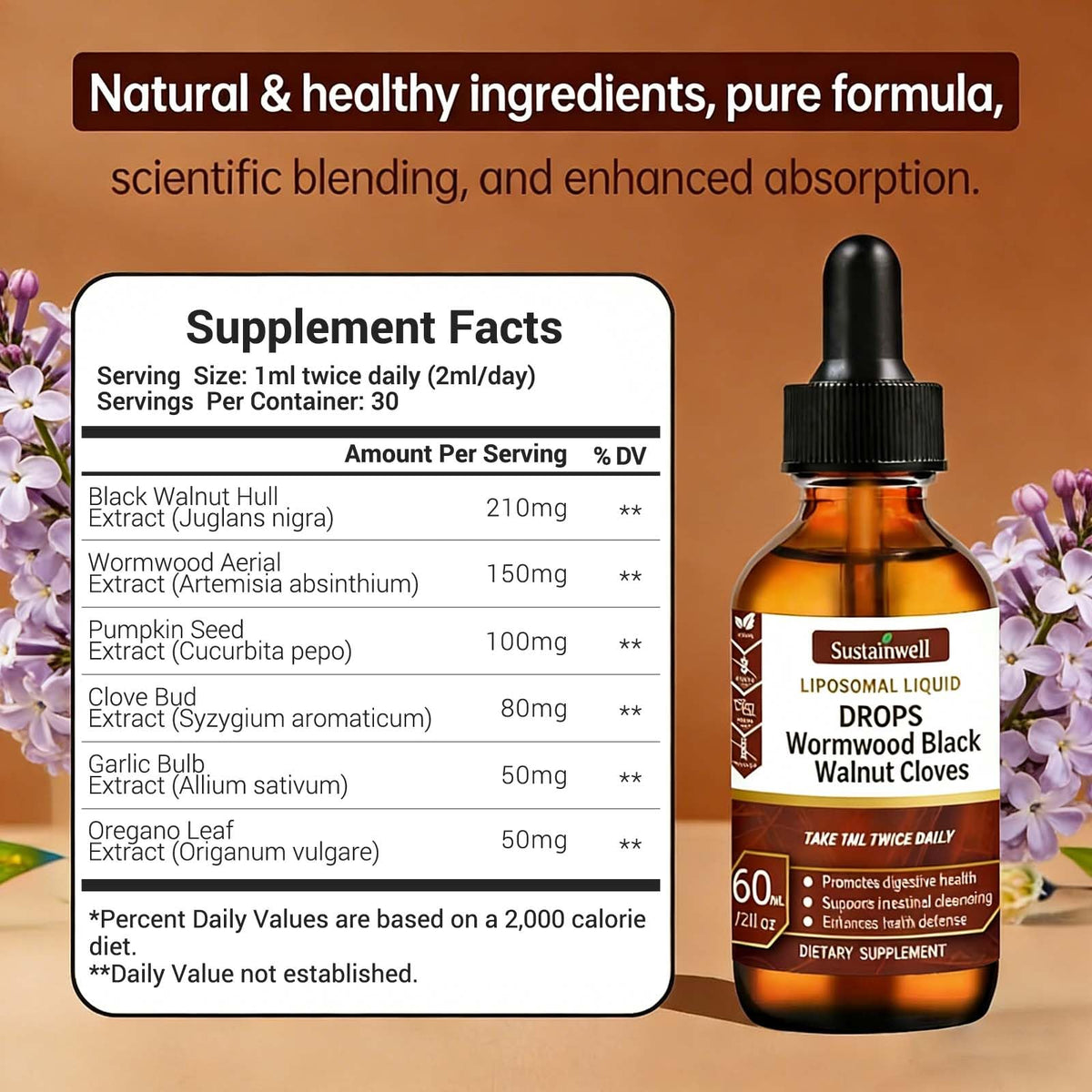 2.04 fl oz herbal tincture bottle