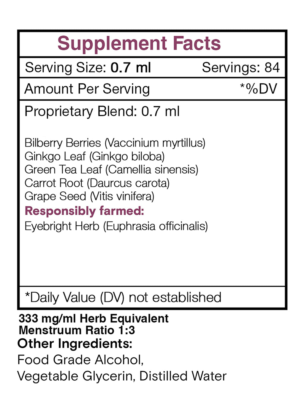 2 FL OZ bilberry supplement