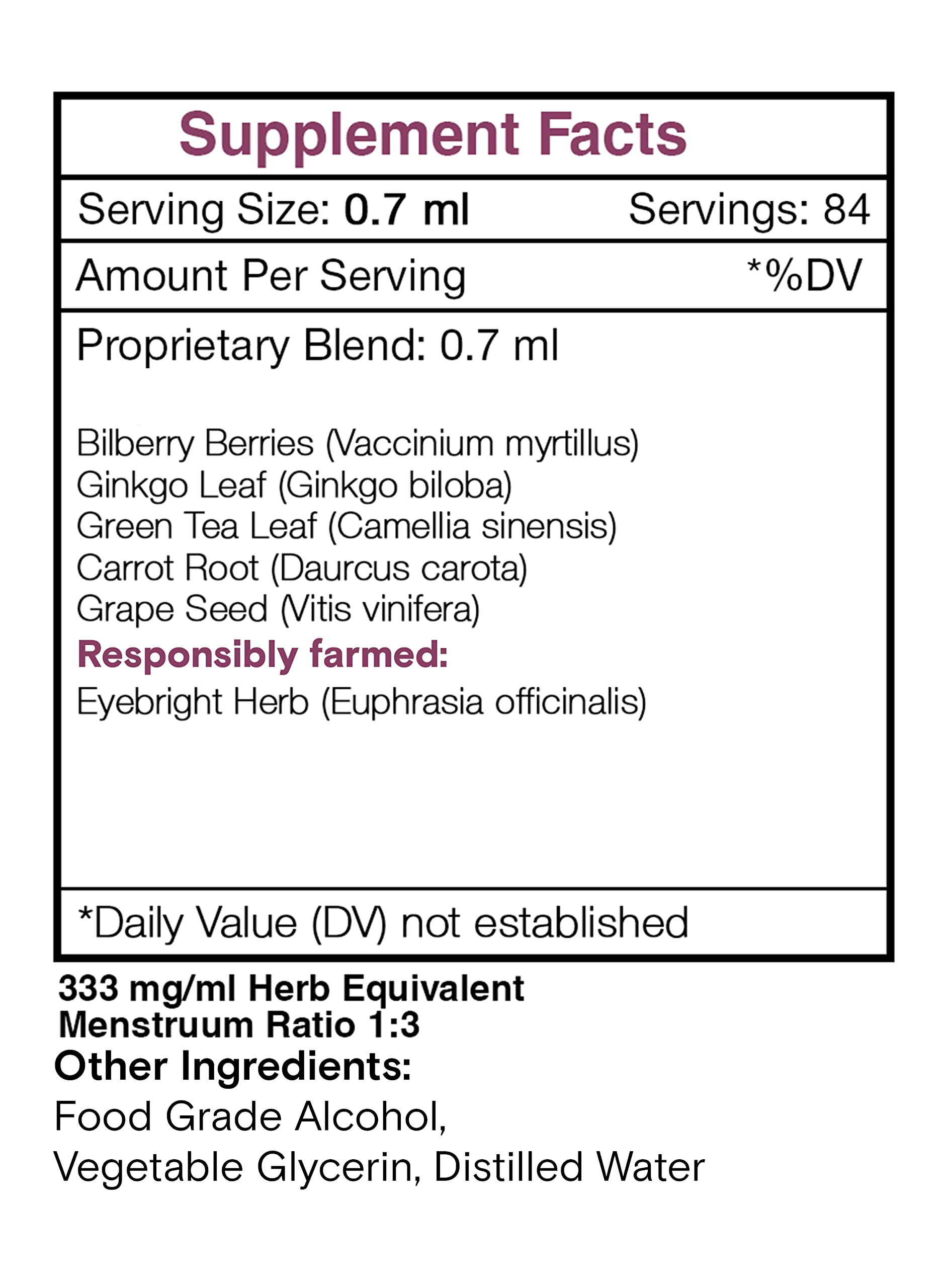 2 FL OZ bilberry supplement