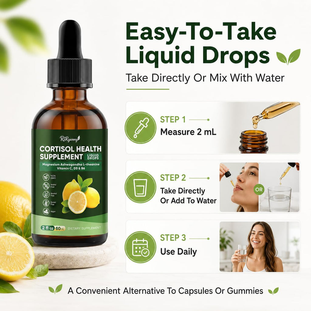 2 Fl Oz cortisol drops for daily wellness