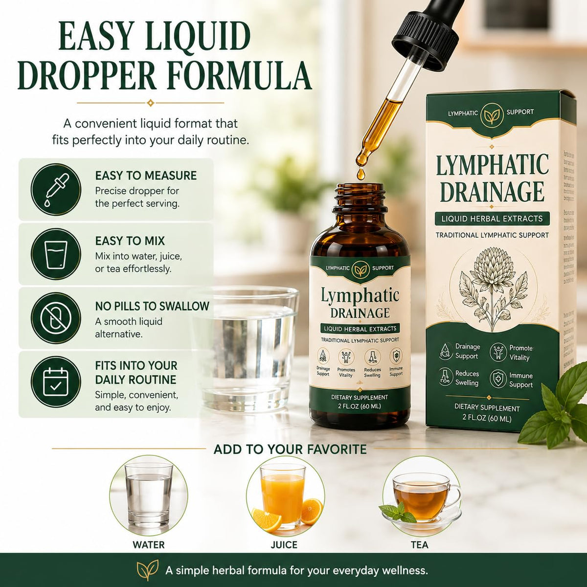 2 Fl Oz lymphatic support drops