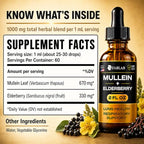 2 Fl Oz mullein tincture bottle