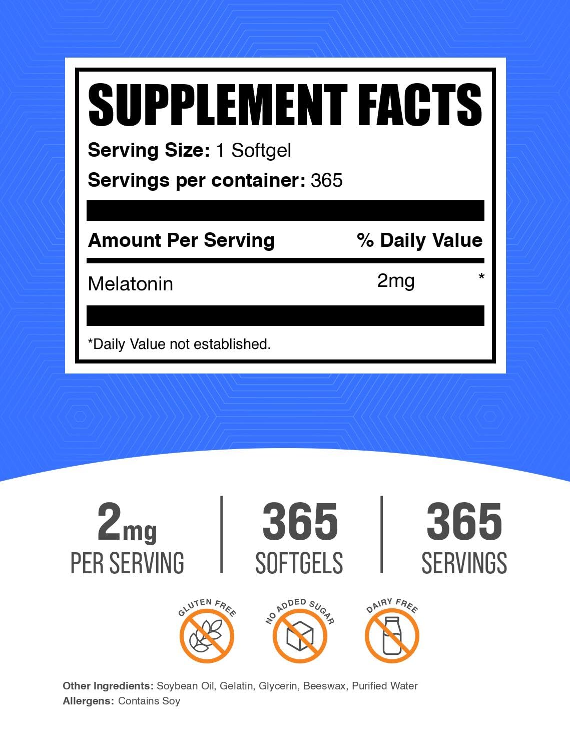 2 mg melatonin softgels for relaxation
