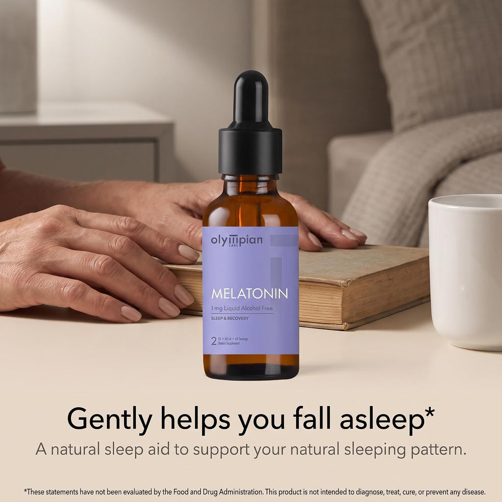 2 ounce liquid melatonin bottle