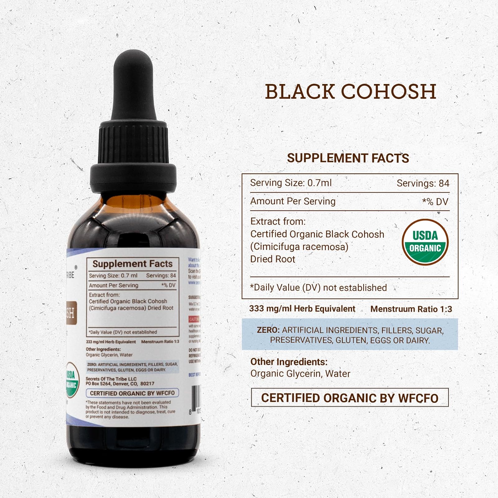 2 oz Black Cohosh liquid supplement