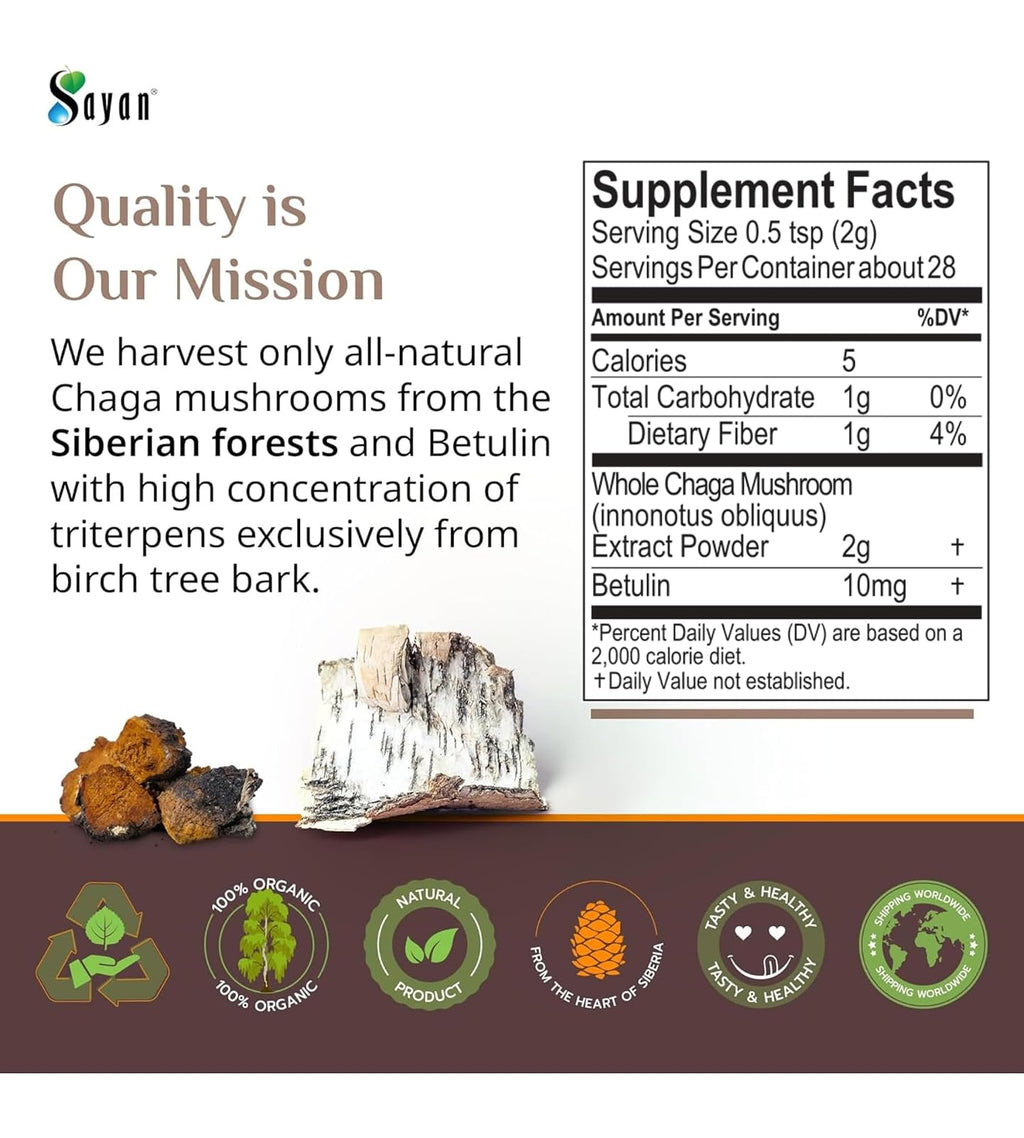 2 oz chaga mushroom extract bottle