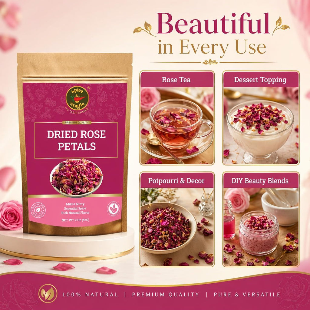 2 oz dried rose petals for relaxation