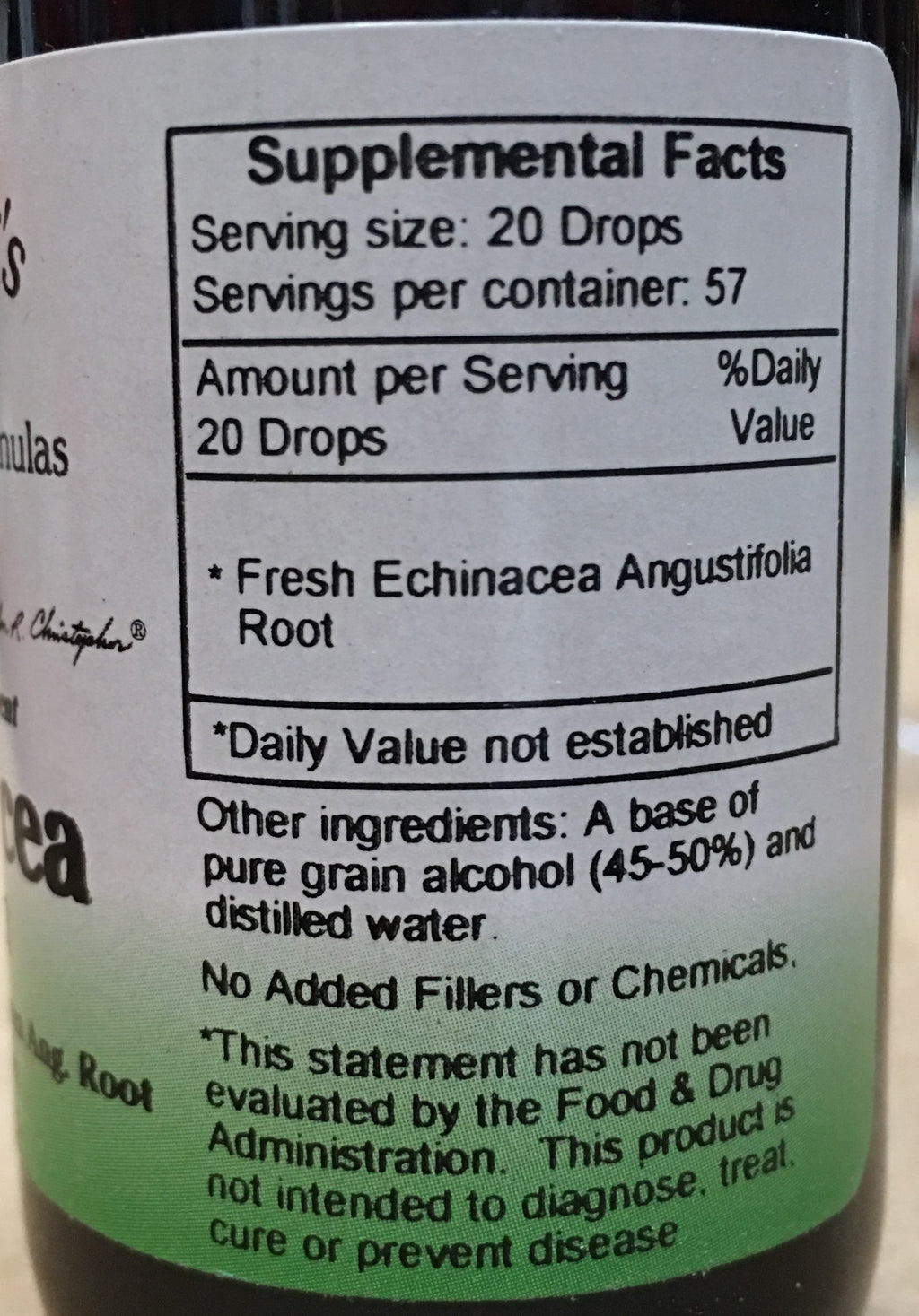 2 oz echinacea tincture for health