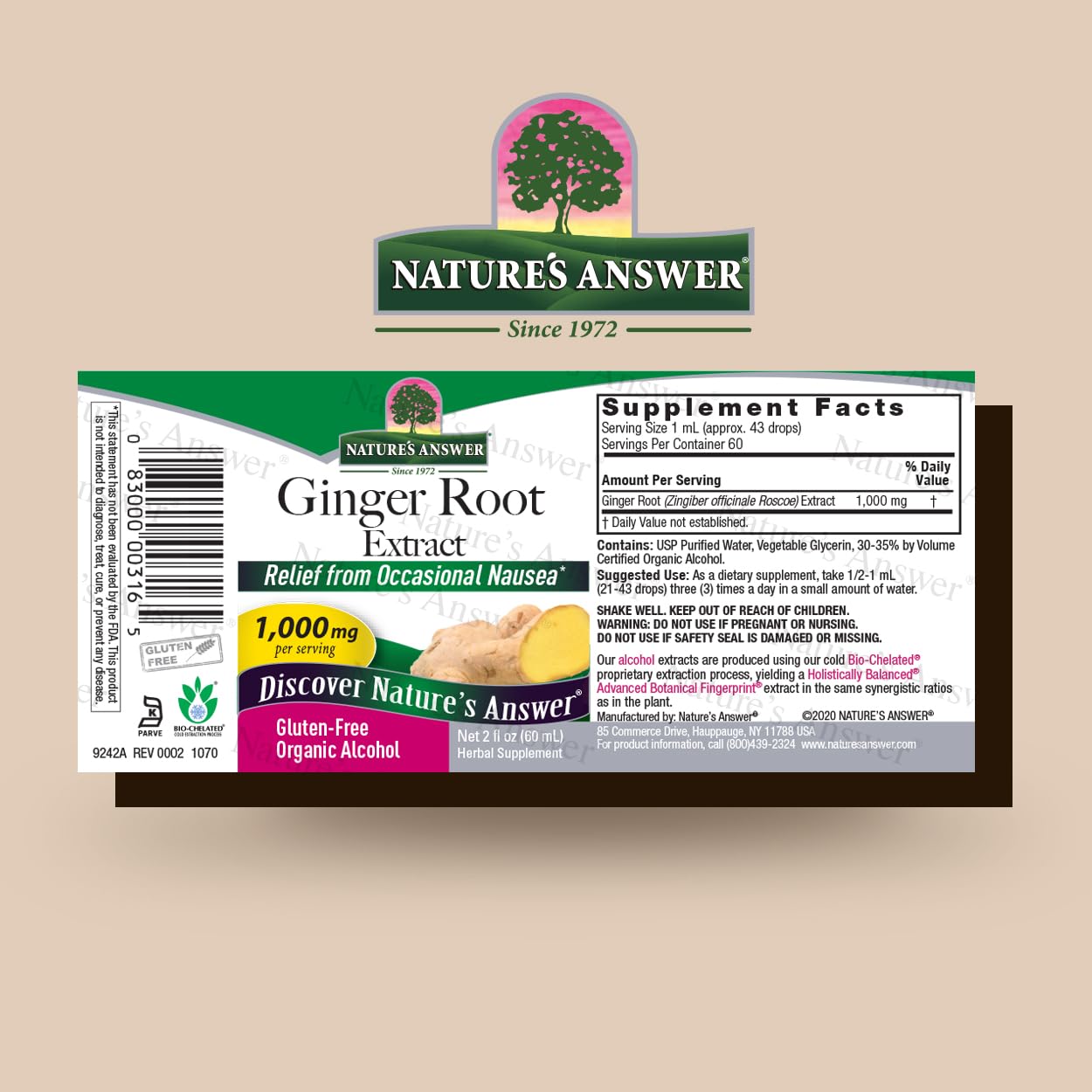2 oz ginger extract for health