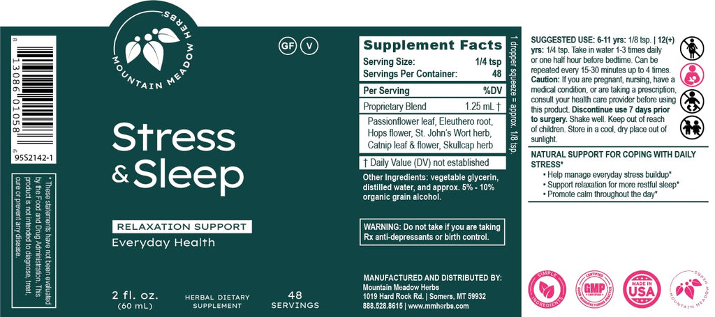 2 oz stress and sleep solution