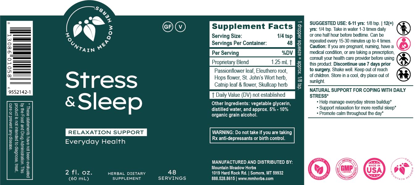 2 oz stress and sleep solution
