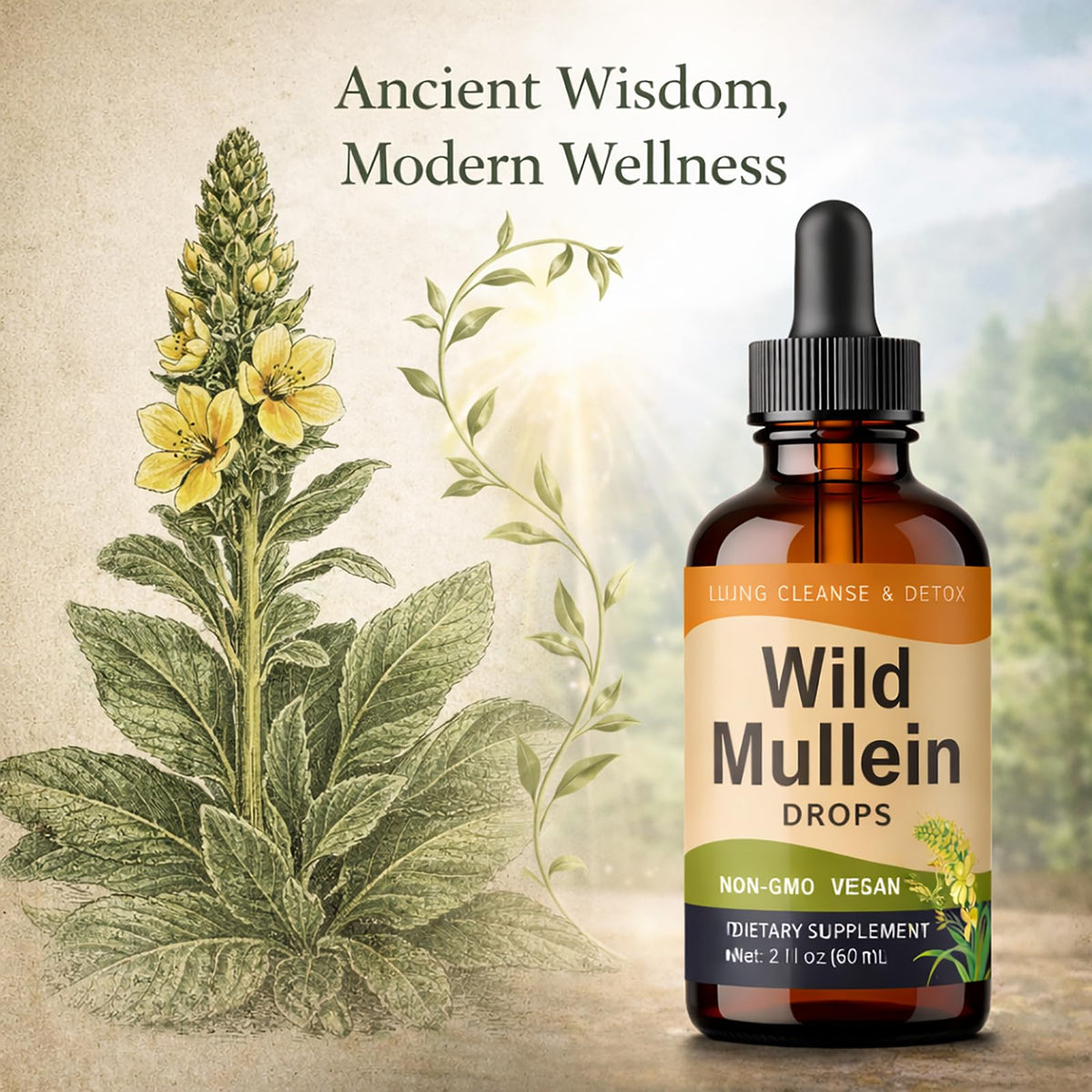 2 oz Wild Mullein Drops dosage