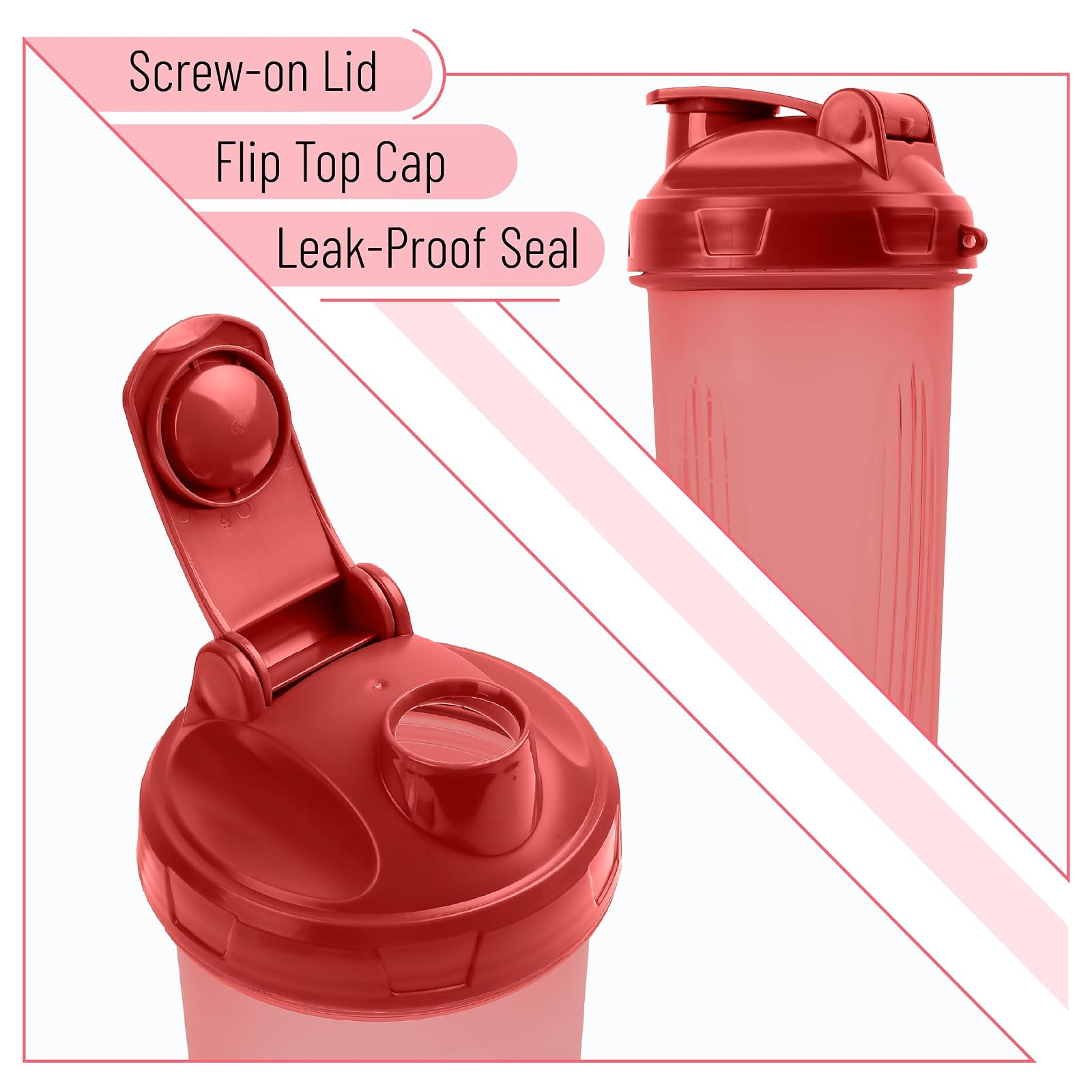 2 pack protein shaker bottles