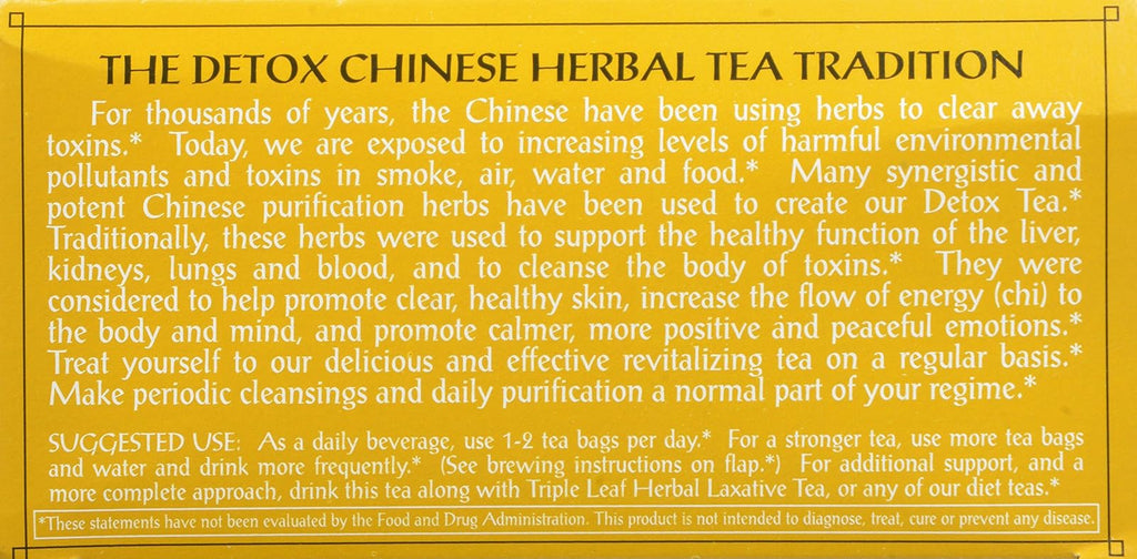 20 bags of herbal detox tea