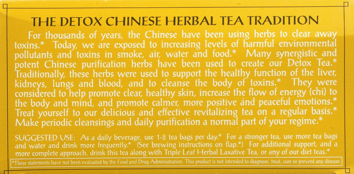 20 bags of herbal detox tea