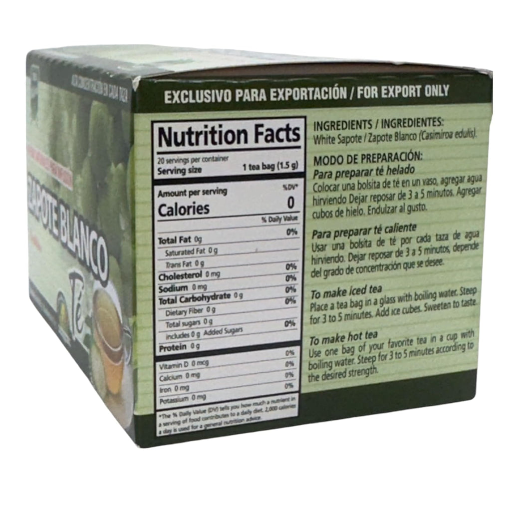 20 bags of premium white sapote tea