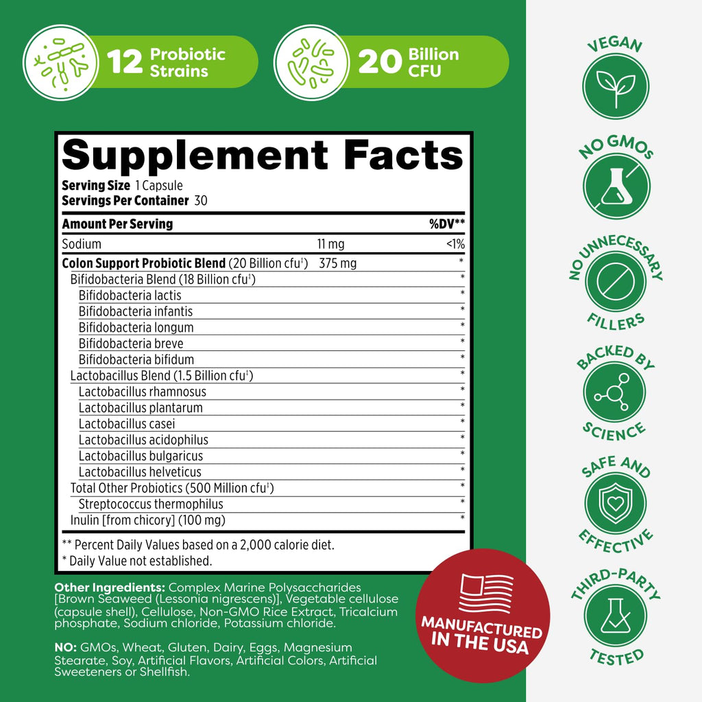 20 billion CFU probiotic capsules