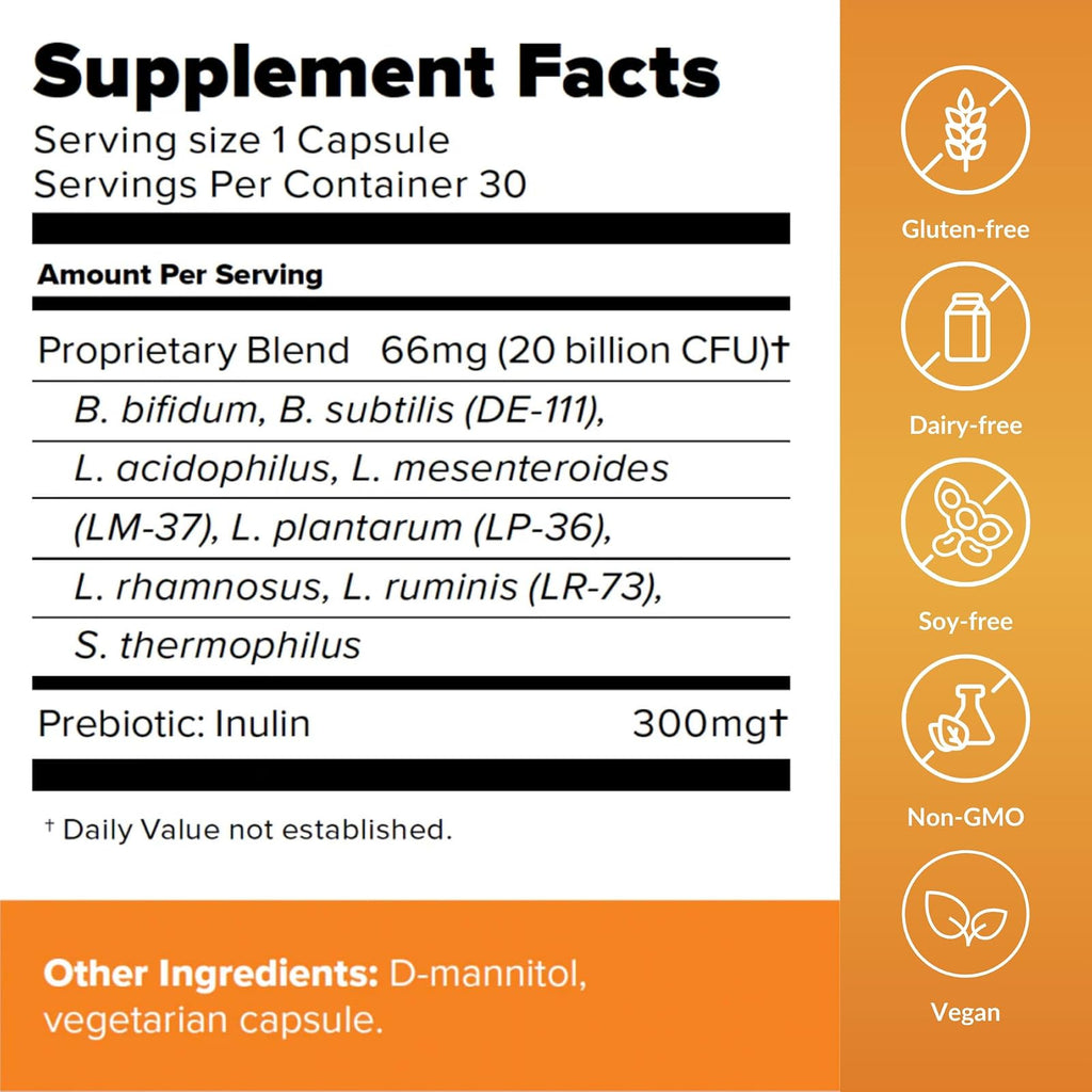 20 billion CFU probiotic supplement