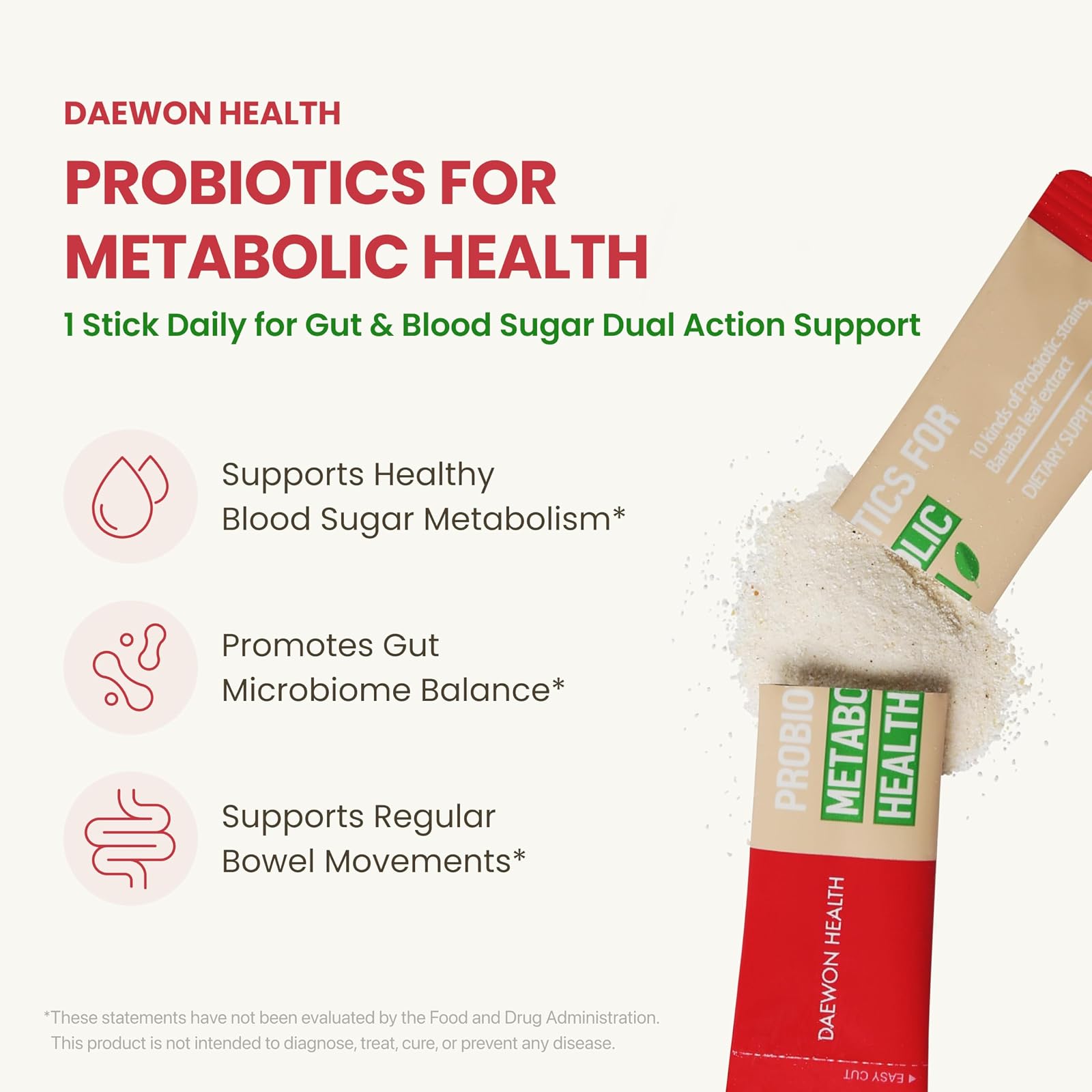 20 billion CFU probiotics powder sticks