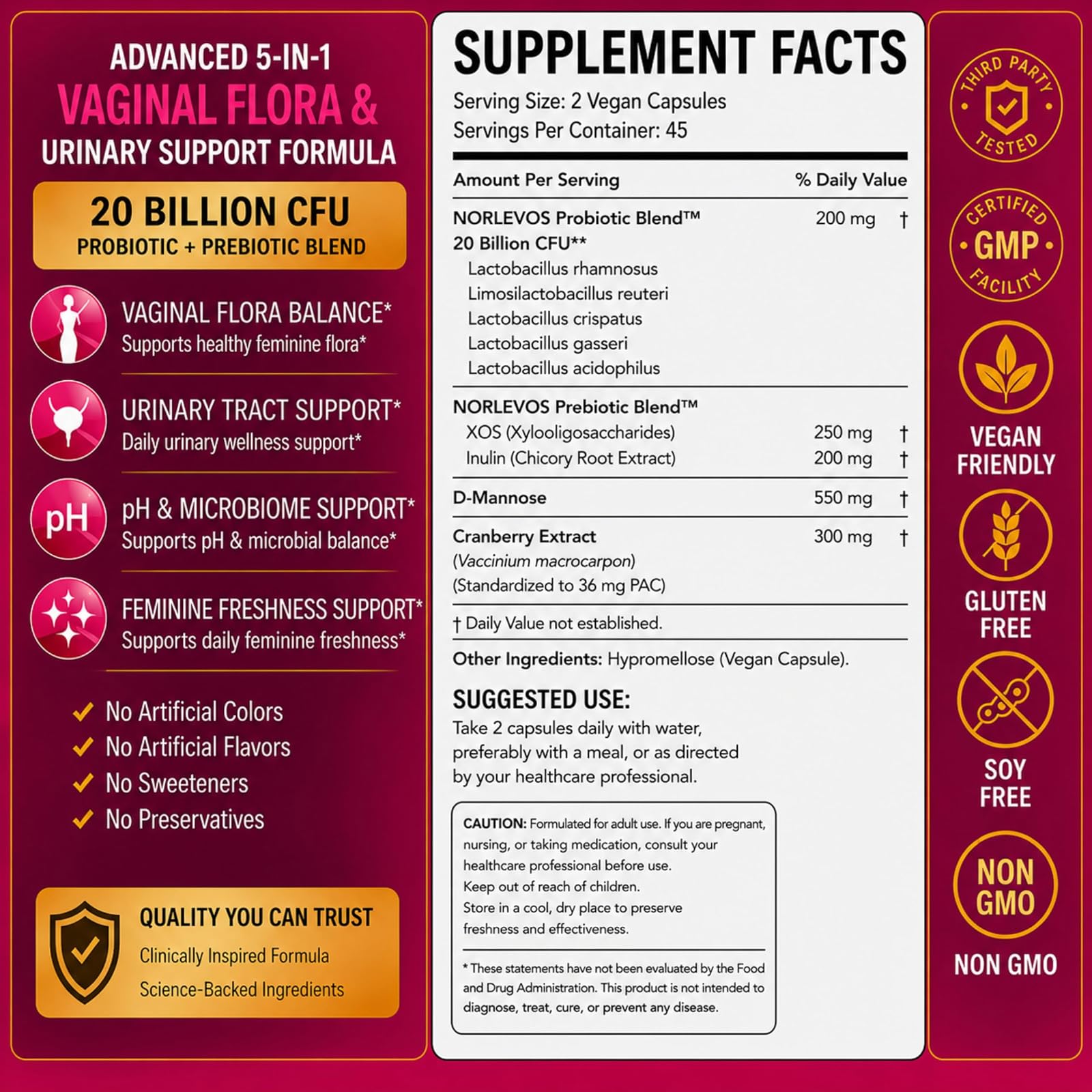 20 billion CFU vegan capsules