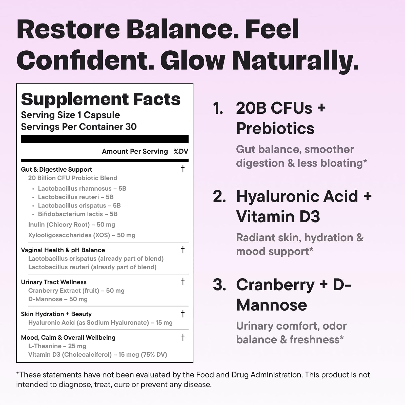 20 billion CFU women's probiotics