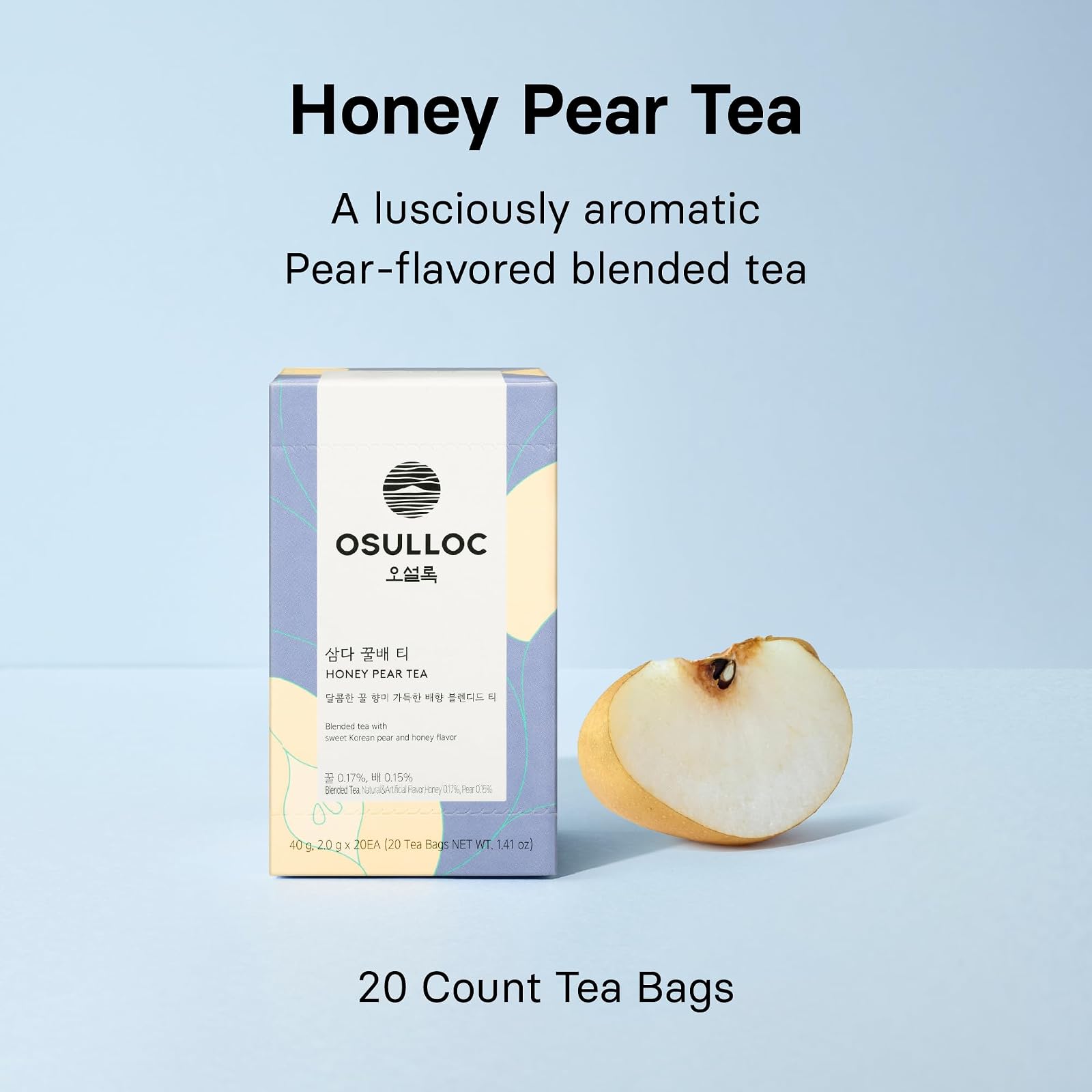 20 count honey pear tea bags
