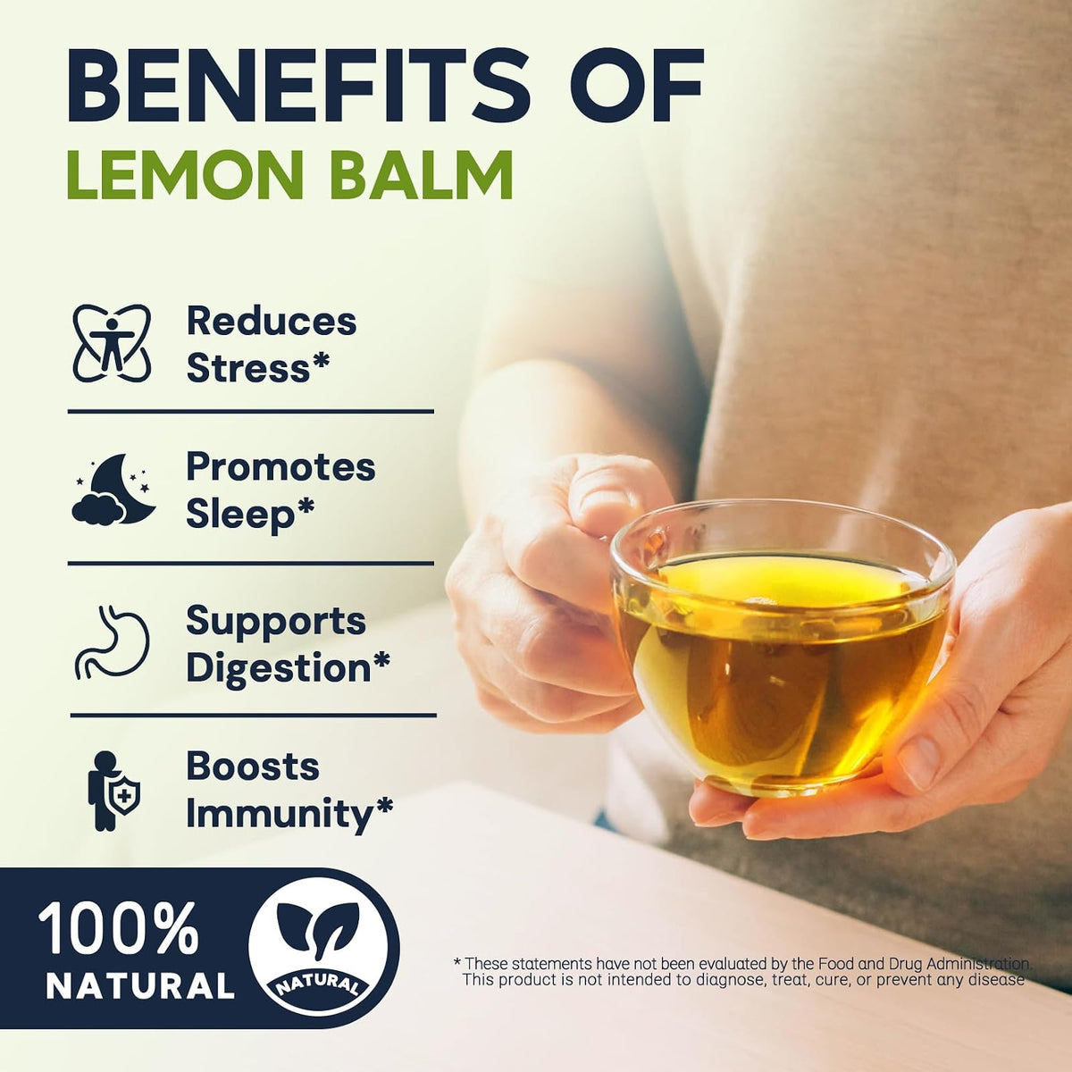 20 count lemon balm tea bags