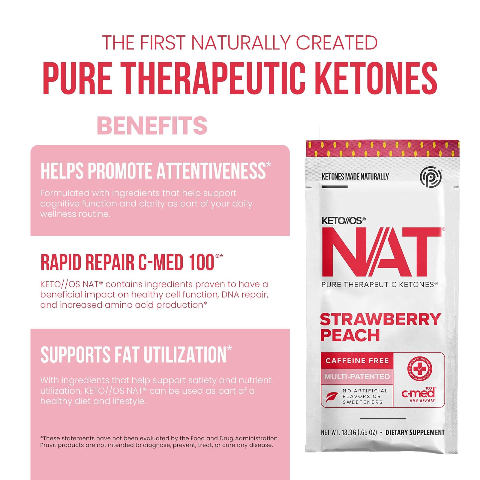 20 count PRÜVIT keto supplement packets