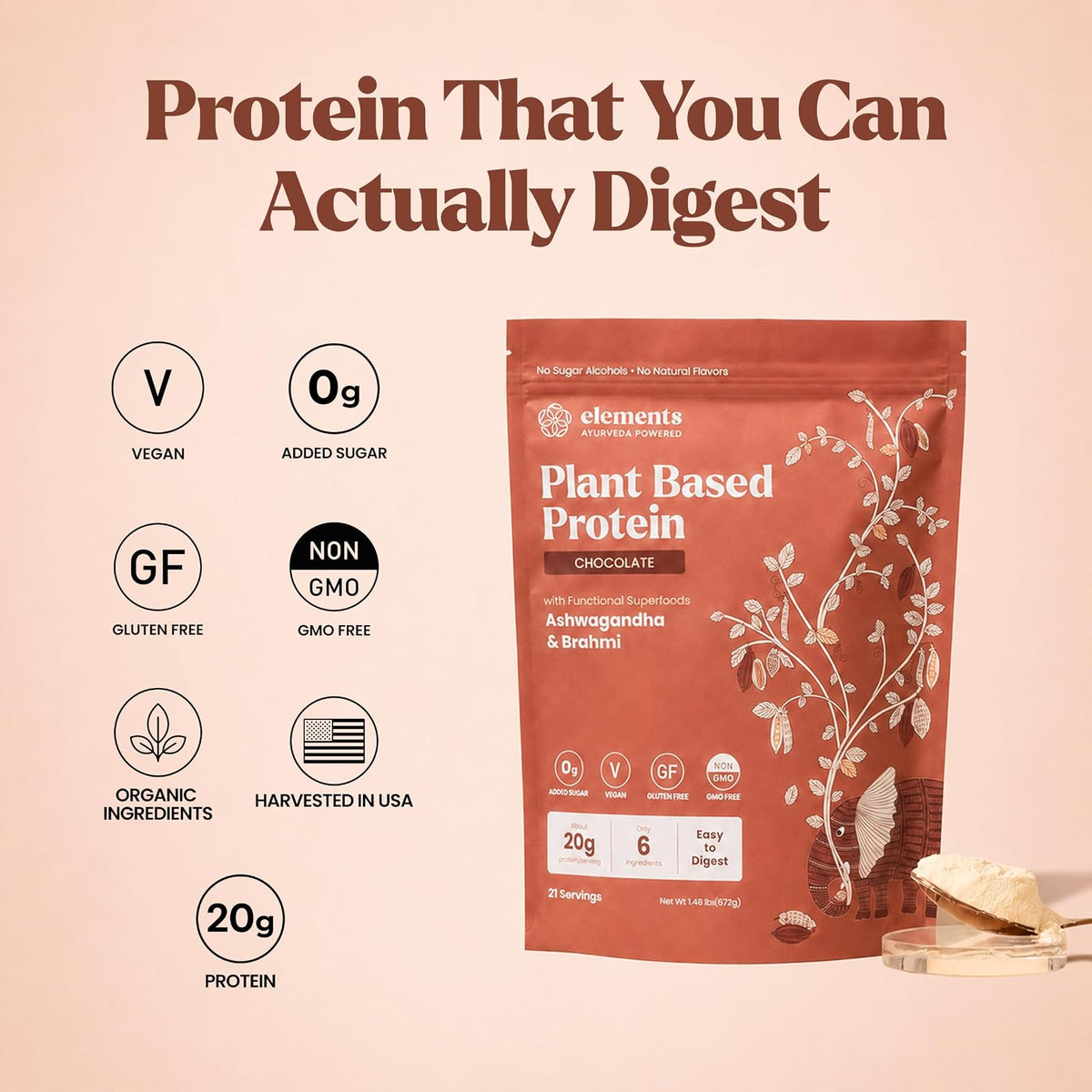 20 grams of plant protein per serving