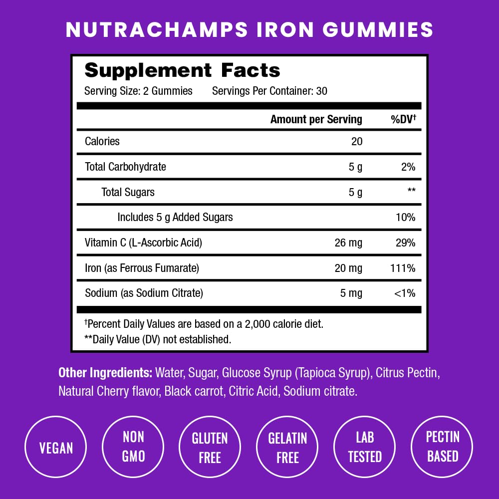 20 mg iron bisglycinate gummies