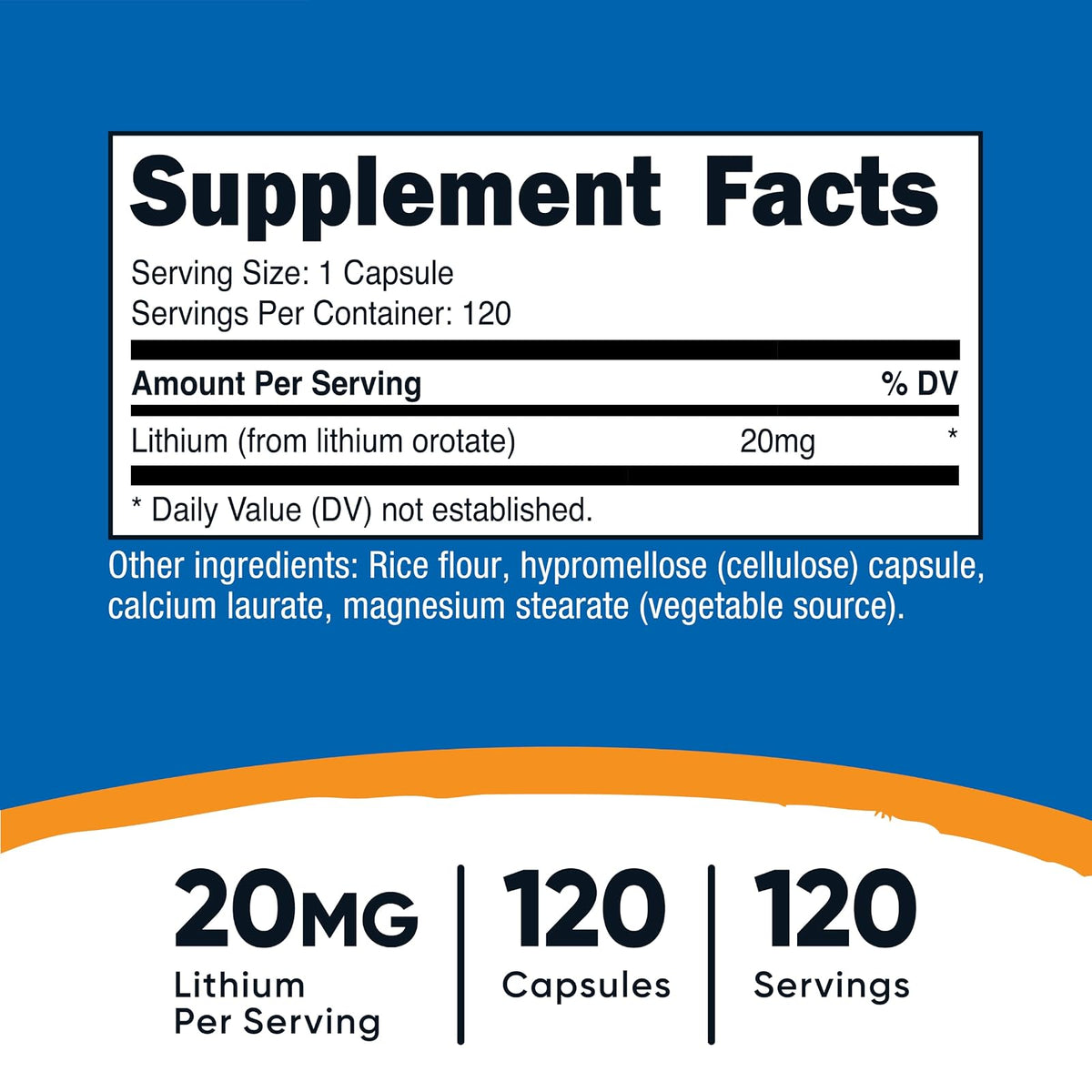 20 mg Lithium Orotate for mental wellness